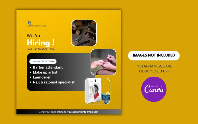Employment Vacancy Canva Design Template - TemplateMonster