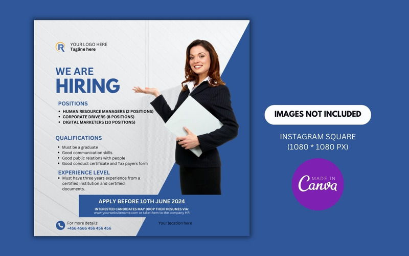 Vacant Position Canva Hiring Design Template