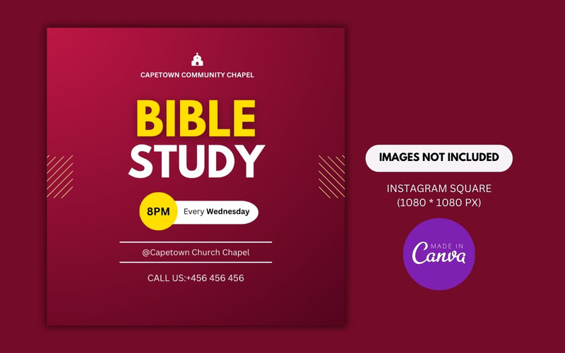 Bible Study Canva Design Template #401919 - TemplateMonster