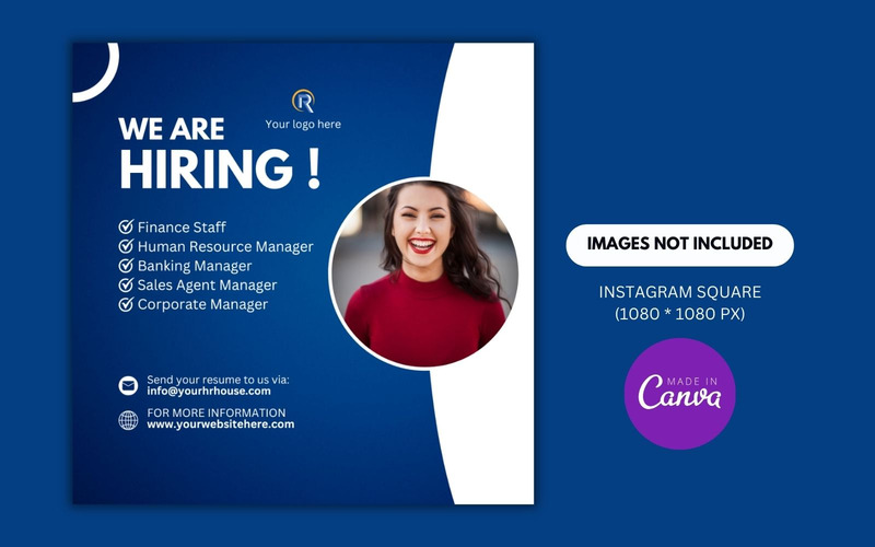 Staffing Canva Hiring Design Template - TemplateMonster