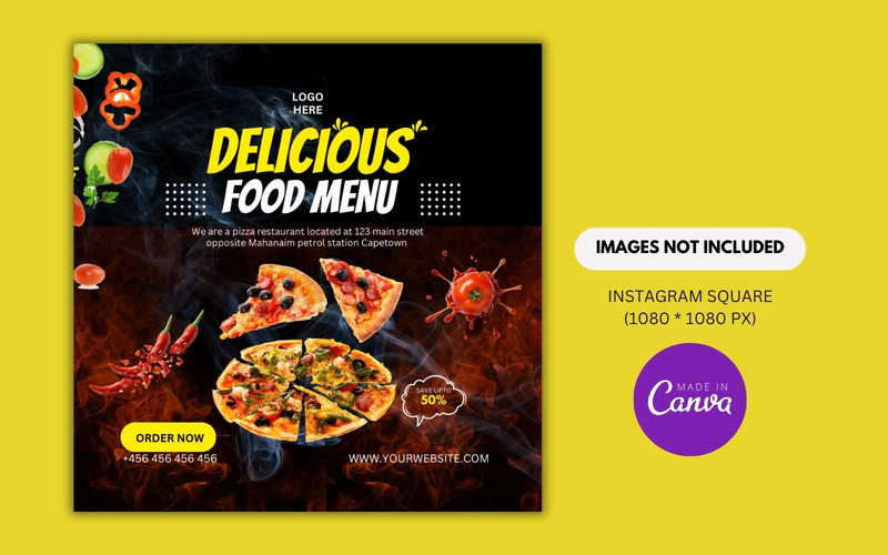 Restaurant Delicious Food Menu Design Template
