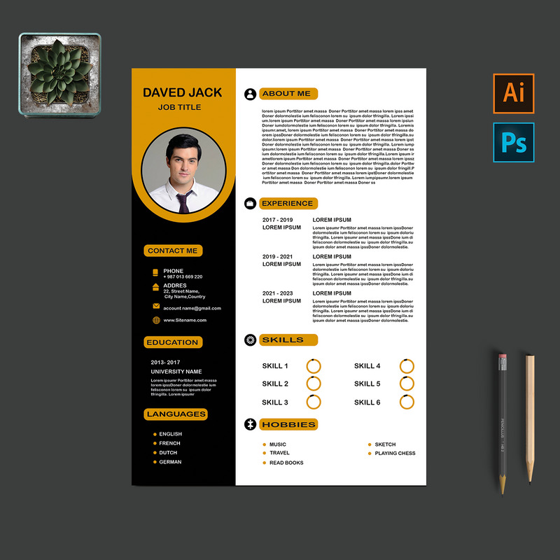 Professional and modern resume template - TemplateMonster