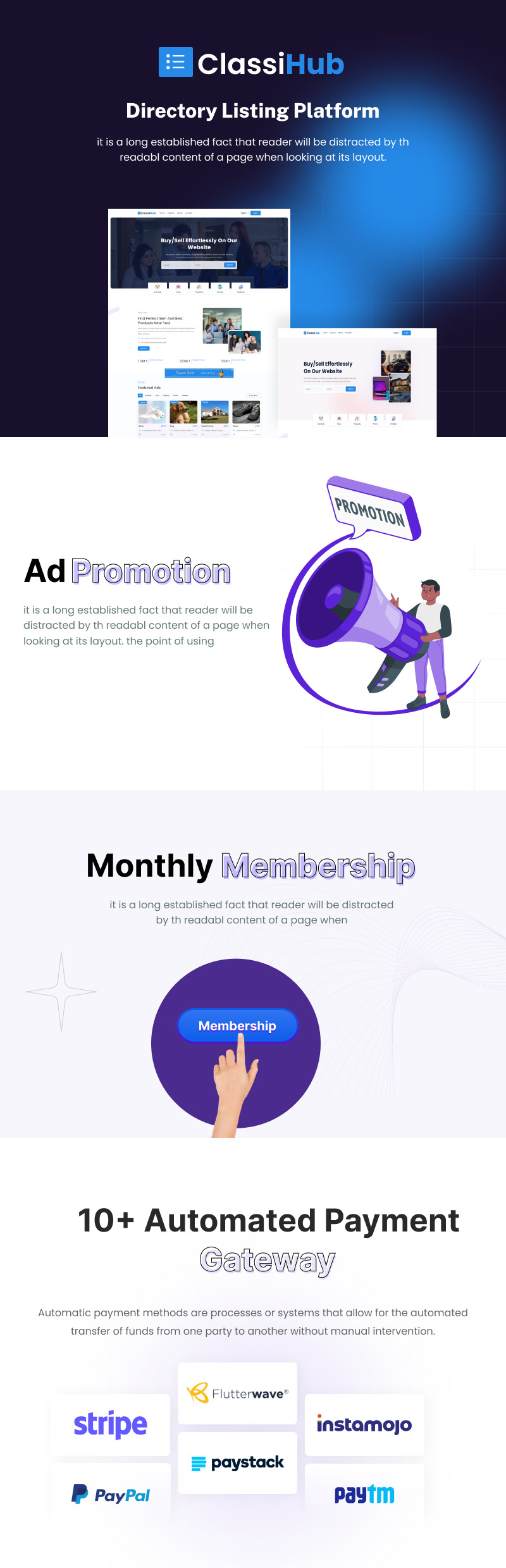 Classihub - Classified Listing Platform (Full Solution Laravel)
