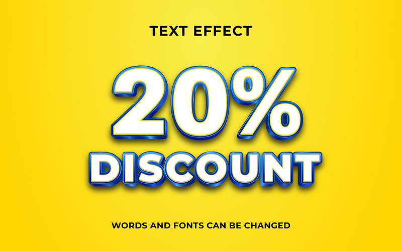 Editable Discount 3D Text Effect #395660 - TemplateMonster