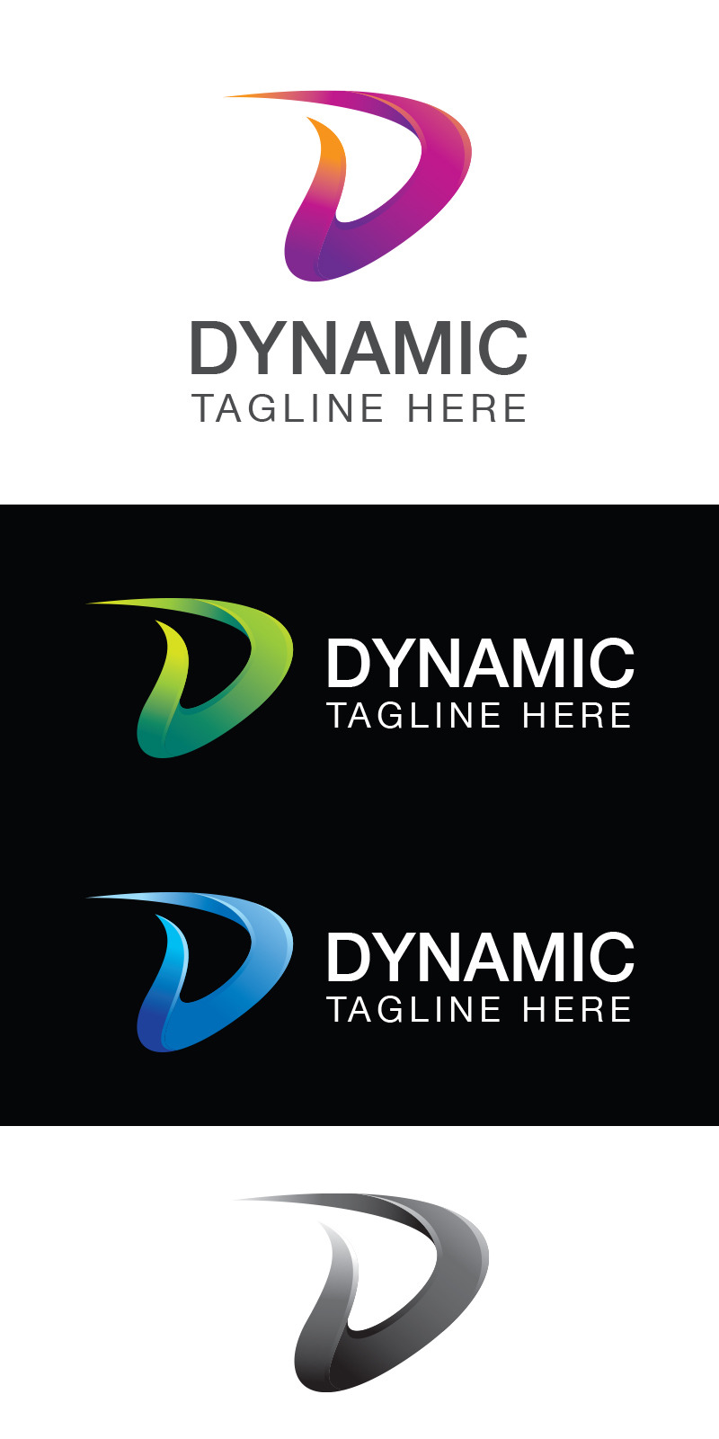 Dynamic vector letter D Logo #392581 - TemplateMonster