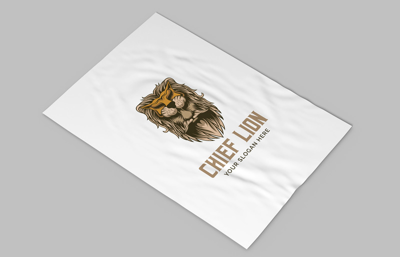 Lion Chief Head Logo Vector Mascot template - TemplateMonster