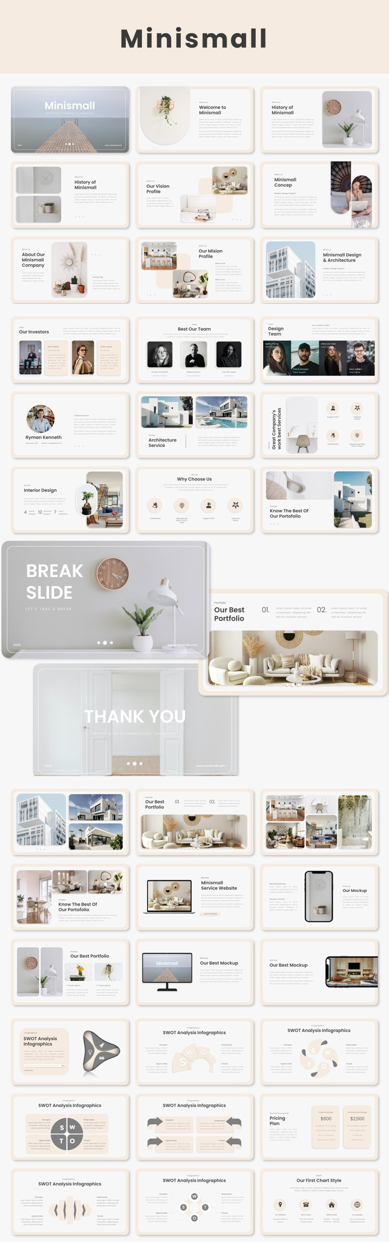 Minismall – Minimalist Business PowerPoint Template