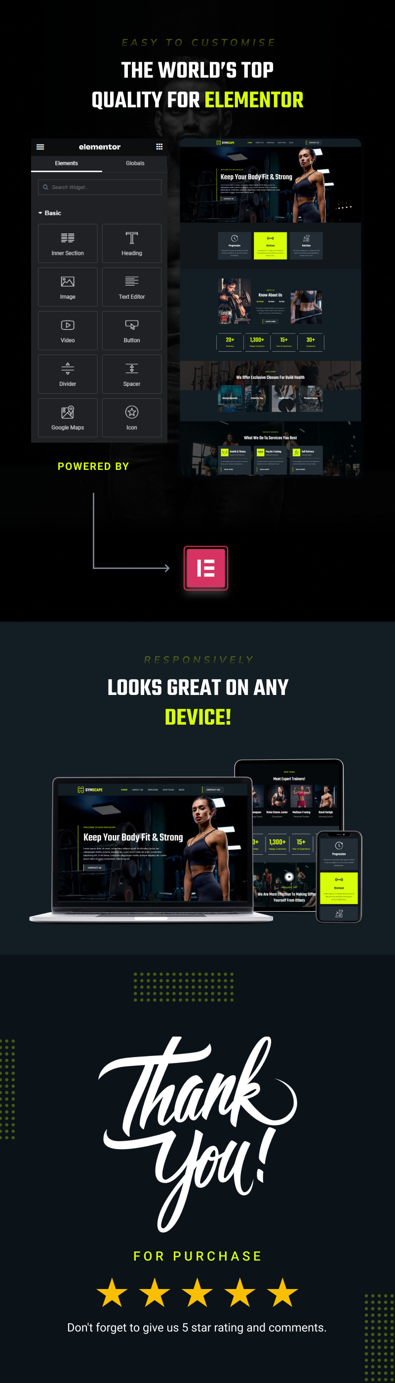 Gymscape - Health And Fitness Training Elementor Template Kit