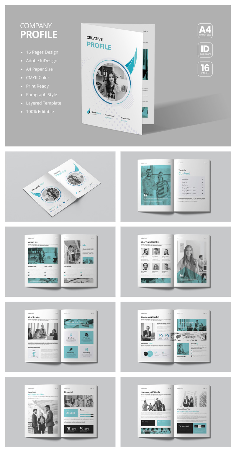 Company Profile Template (InDesign) - TemplateMonster