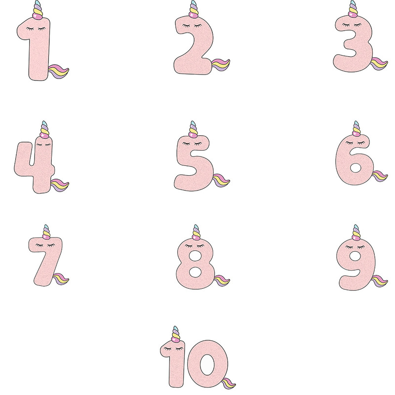 Bundle of Unicorn Numbers vectors #442544 - TemplateMonster