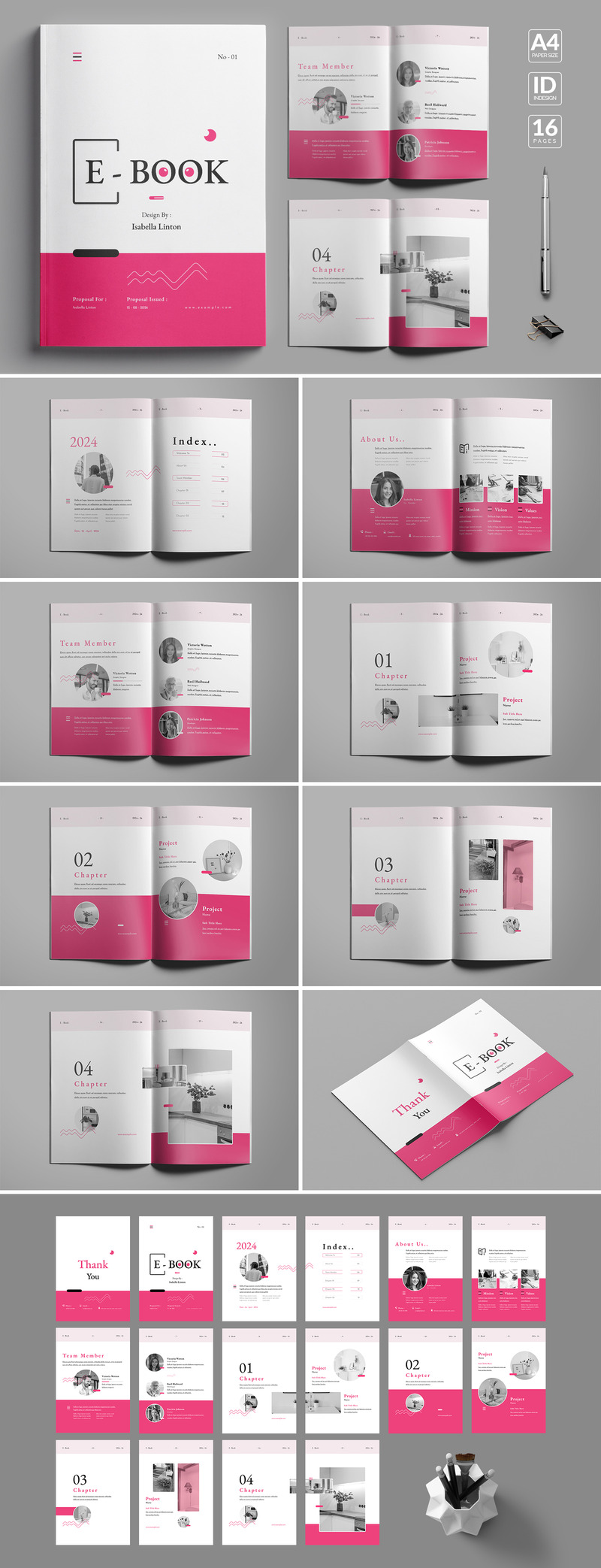 Ebook Brochure Template 2024 #430990 - TemplateMonster
