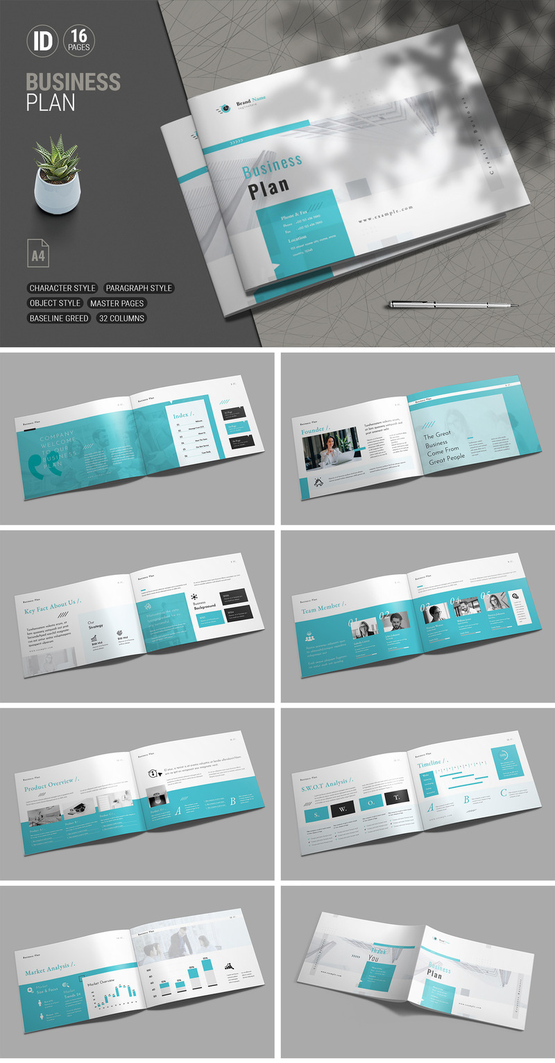 Business Plan Brochure (.indd) #459530 - TemplateMonster