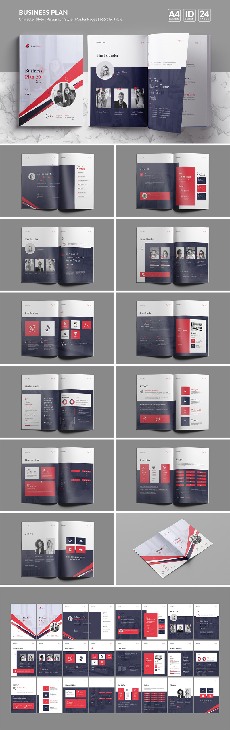 Plantilla de plan de negocios - (InDesign) - TemplateMonster