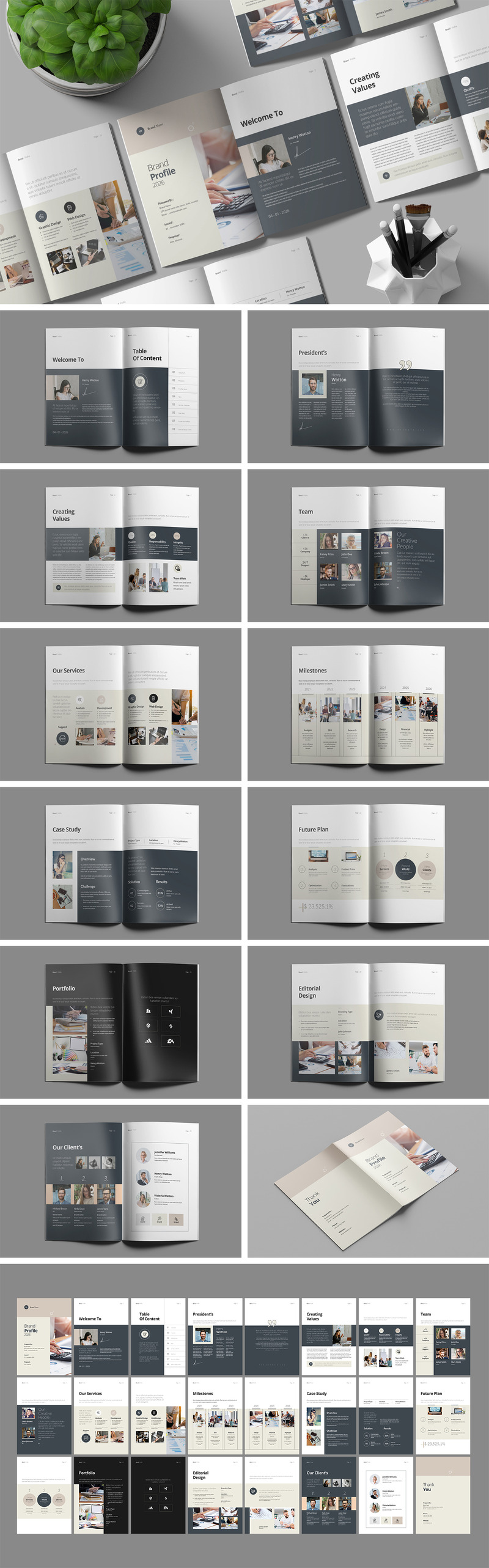 Brand Profile Template (PSD) #519233 - TemplateMonster