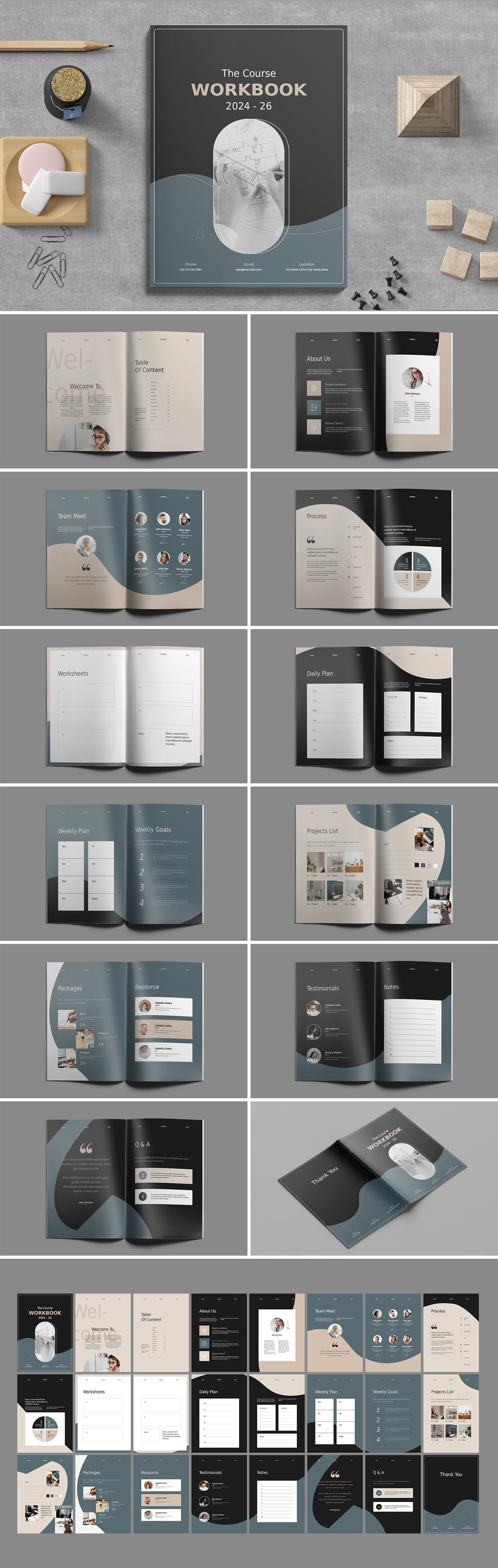 Workbook Template_InDesign #465979 - TemplateMonster