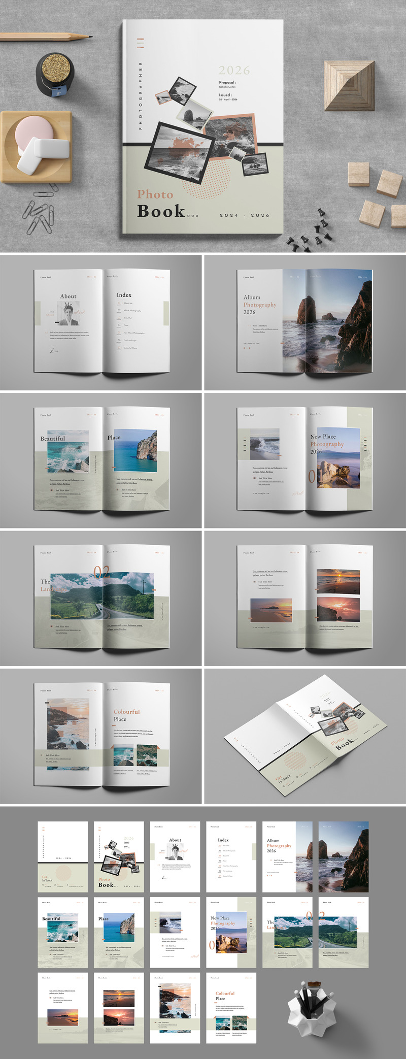 Photobook Portfolio Layout Template #430995 - TemplateMonster