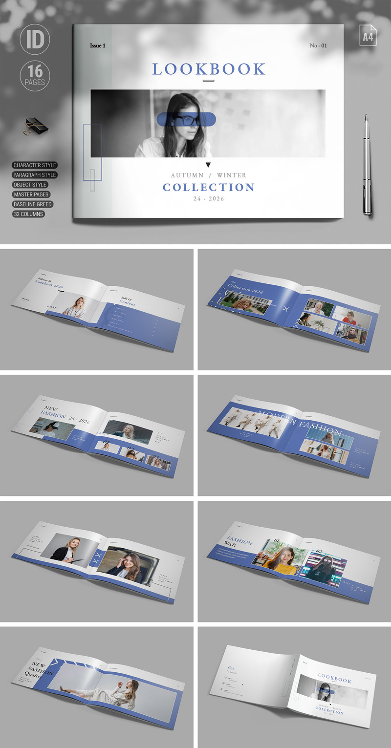 Lookbook Design Template (.indd) #463196 - TemplateMonster