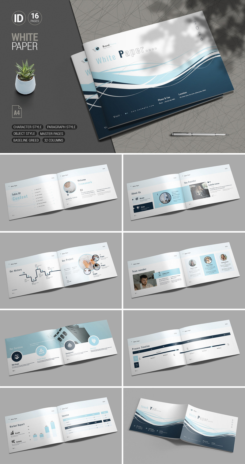 White Paper Template_InDesign #466927 - TemplateMonster