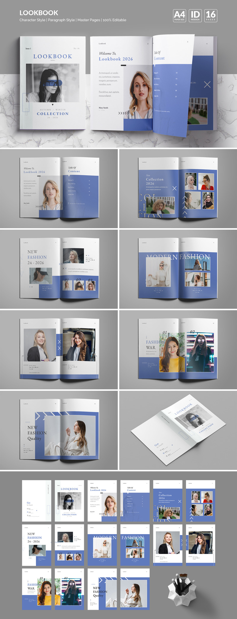 Fashion Lookbook Template - InDesign - TemplateMonster