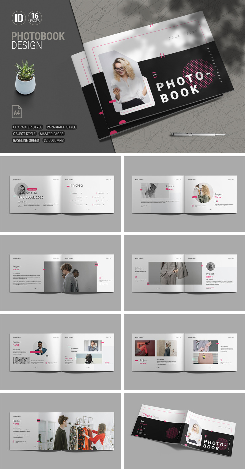 Photobook Portfolio Template (.indd) - TemplateMonster