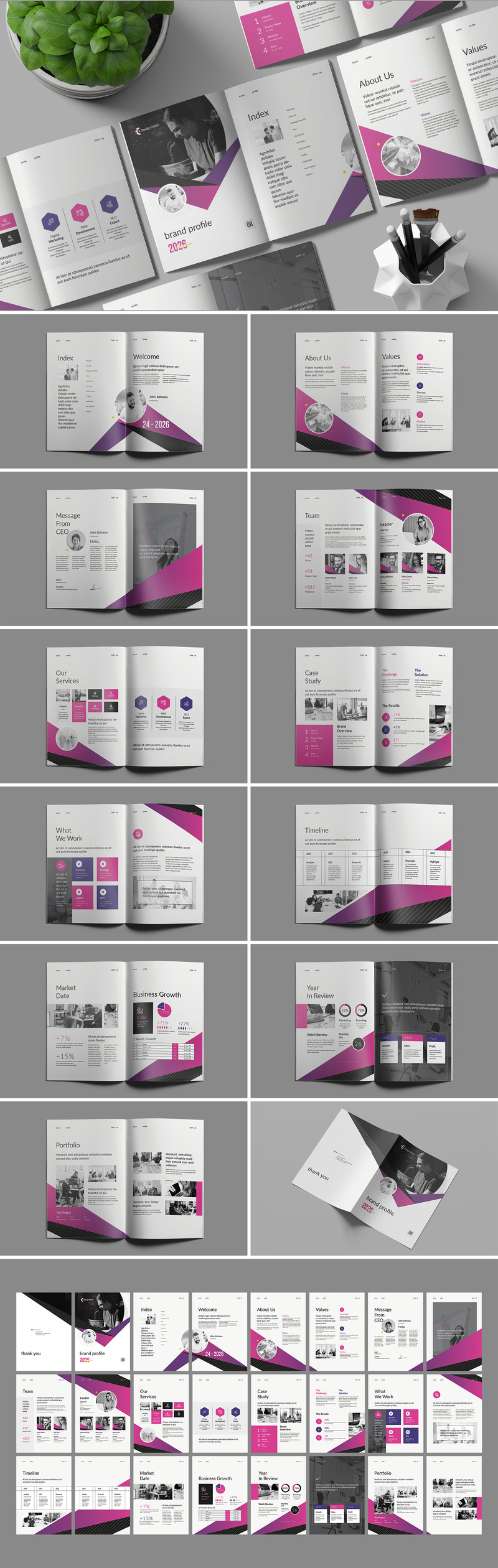 Brand Profile_InDesign Template #465745 - TemplateMonster