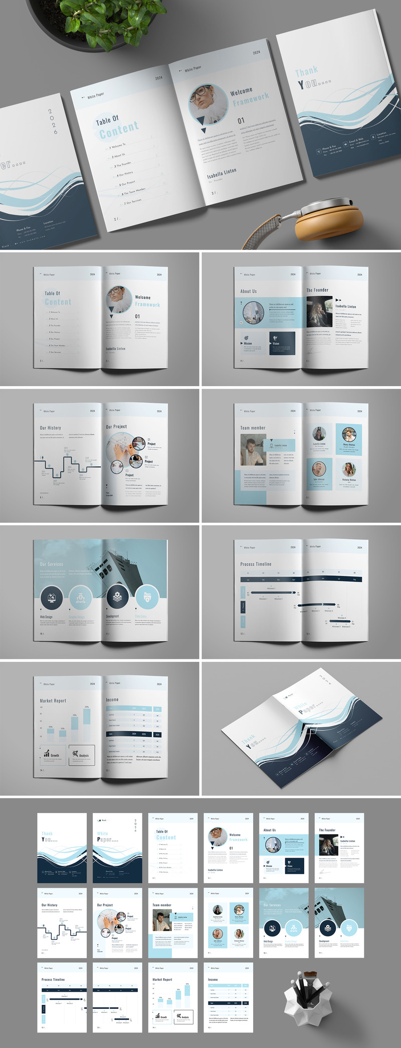 Creative White Paper Template #431002 - TemplateMonster