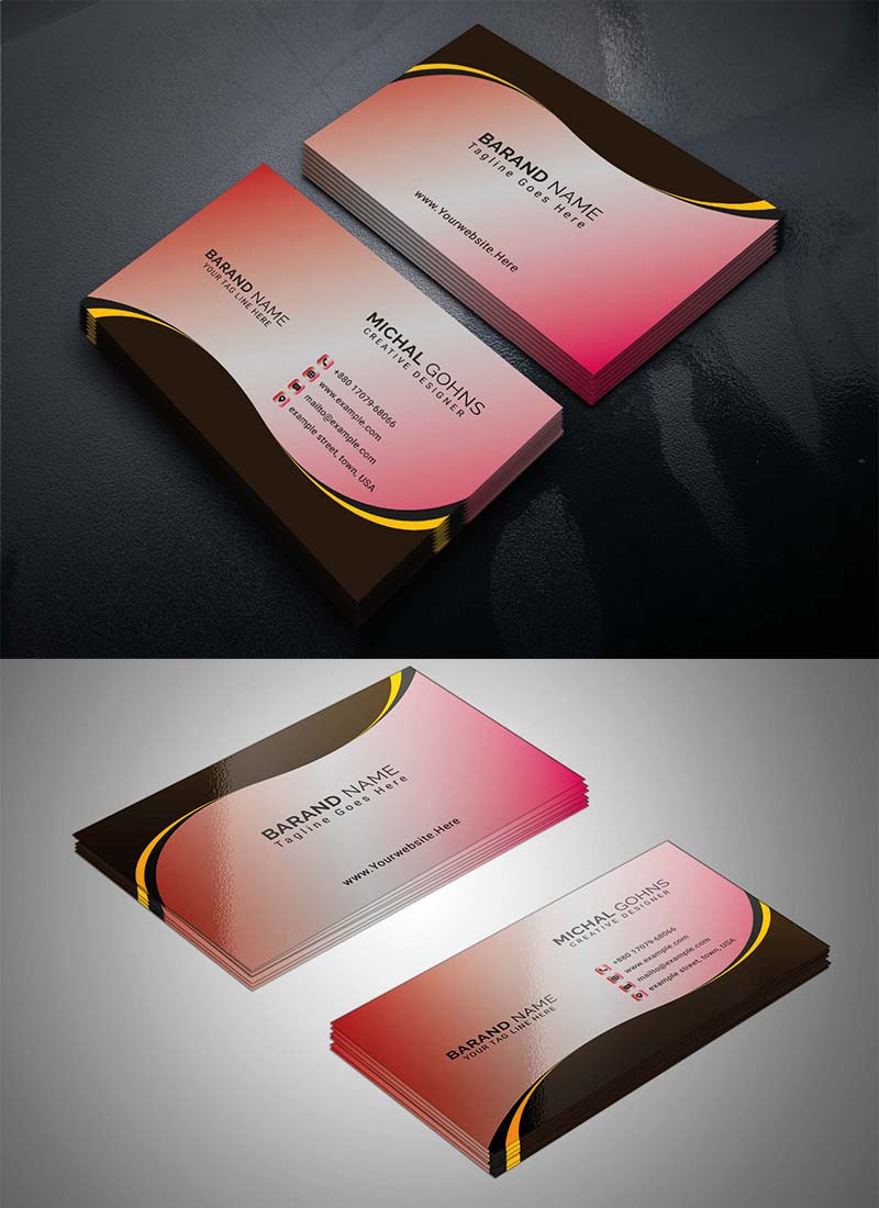 Business card design template. modern and creative business card.