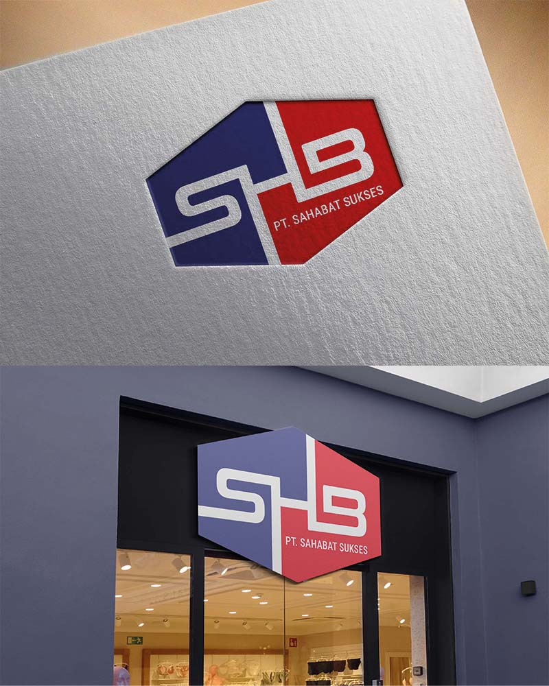 Conception de logo SHB créative et minimaliste