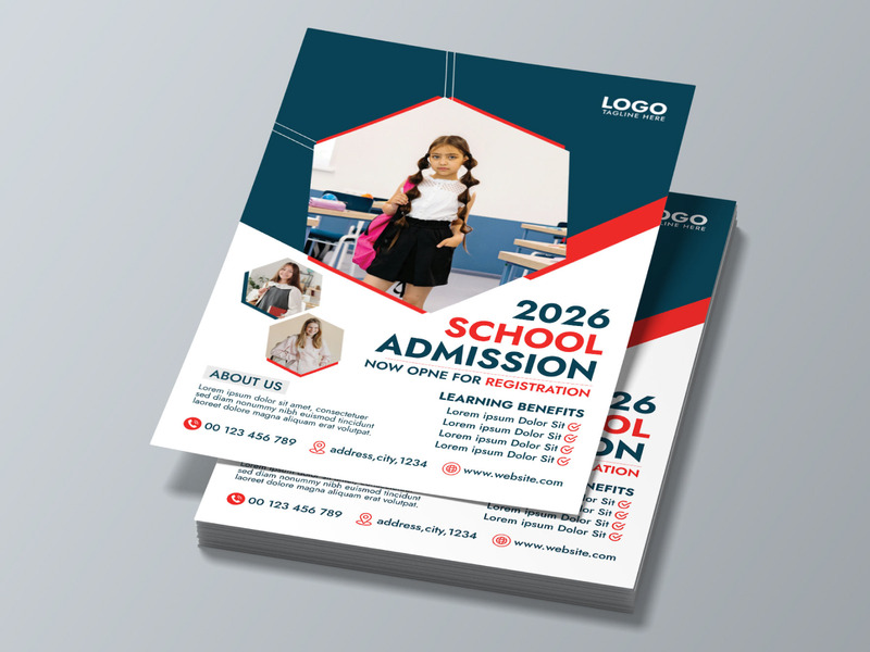 Example of a flyer poster for an educational entrance