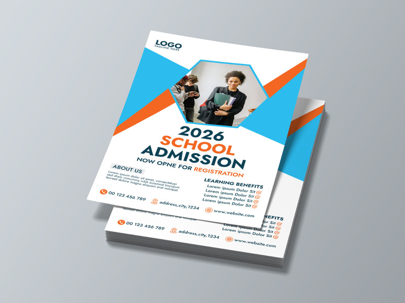 Creative educational flyer/poster template - TemplateMonster