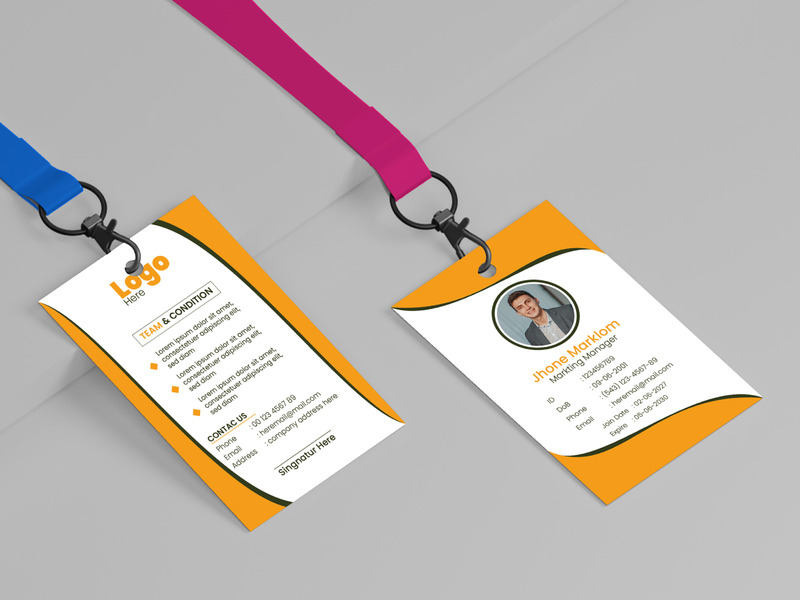 Easy and Clear Template for Designing Employee ID Cards