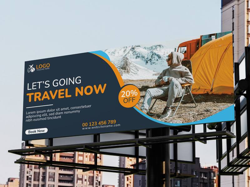 Travel and tourism banner template by Bill Borad