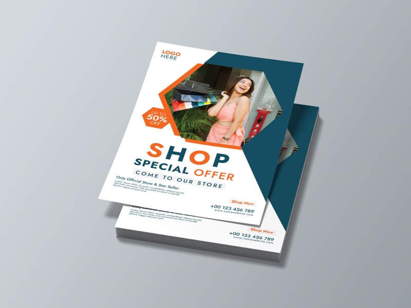 Template Design For a Special Sales Print Poster