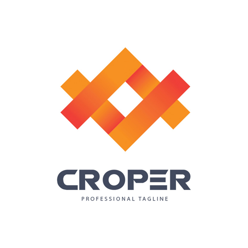 Logotipo de Croper, plantilla de logotipo de Crop
