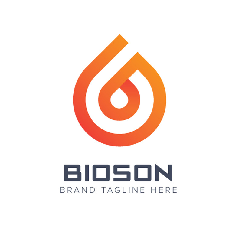 Plantilla de logotipo de Bioson, logotipo de Drop