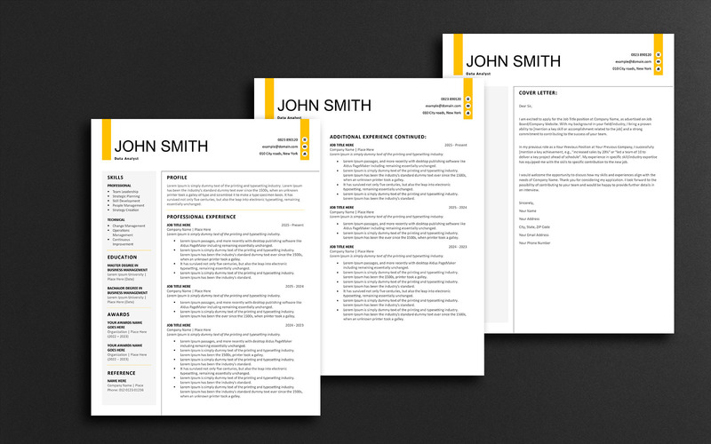 Professional Resume Template in Microsoft word