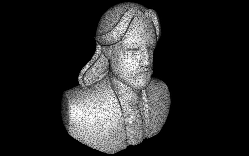 3D Illustrated Character Bust 3D Model - TemplateMonster