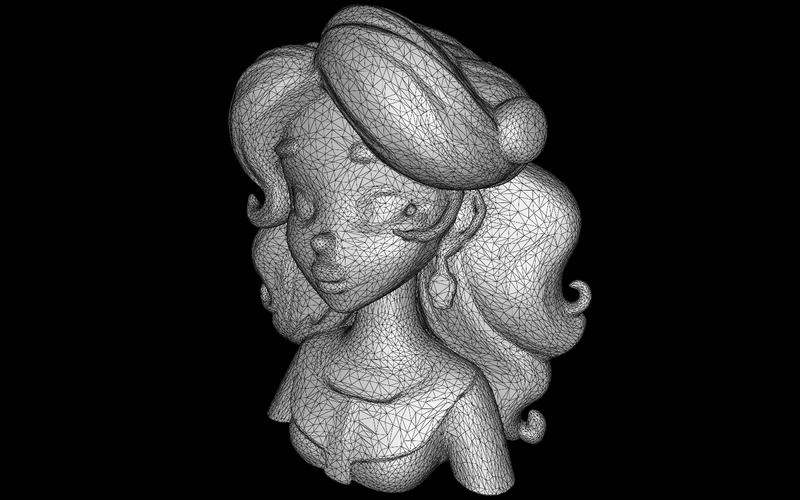 Enchanted Princess Decorative Bust Free 3D Model