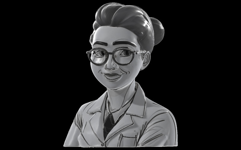 Professional Bust Sculpture 3D Model - TemplateMonster