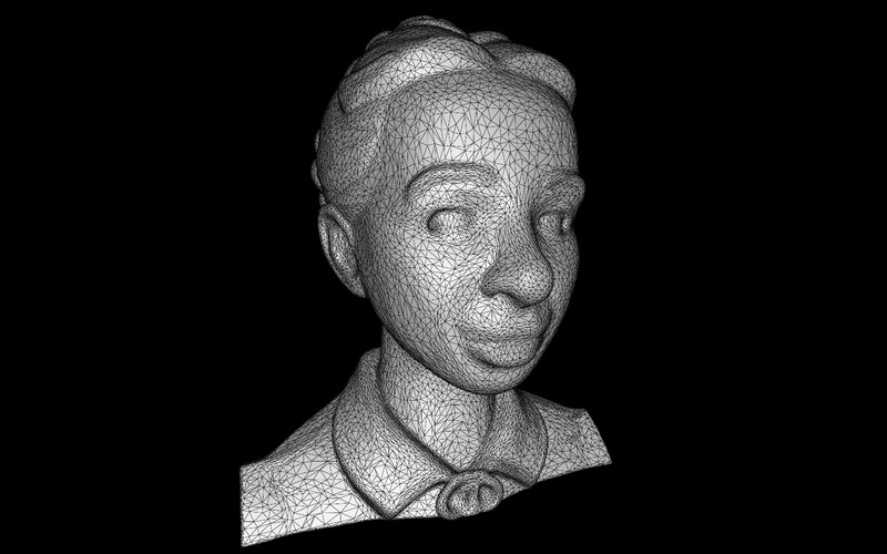 Retro-Futuristic Bust Neon Persona Free 3D Model