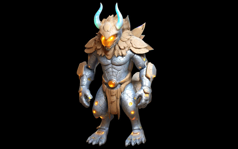 Mystic Horned Guardians – Fantasy Creature 3D Model Pack