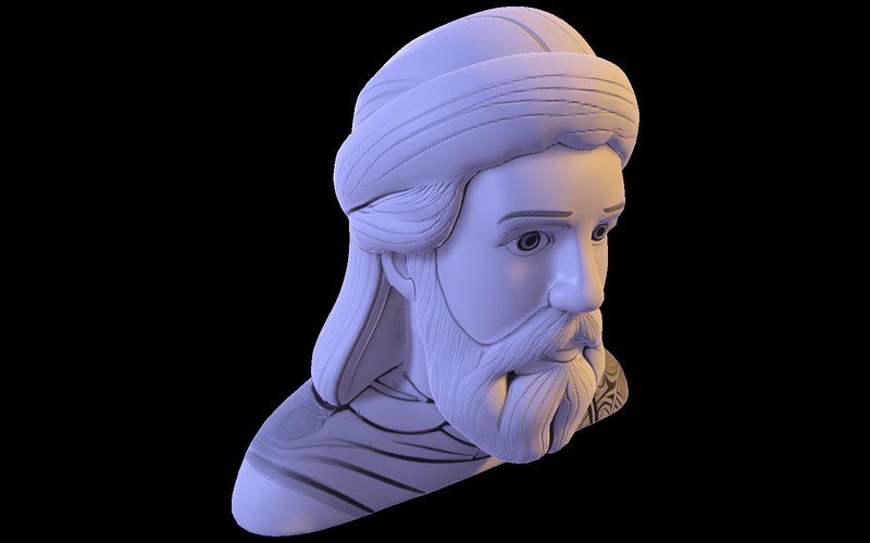 The Wise Turban Bust 3D Model #508362 - TemplateMonster