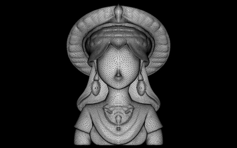 Regal Tribal Princess Bust 3D Model #508623 - TemplateMonster