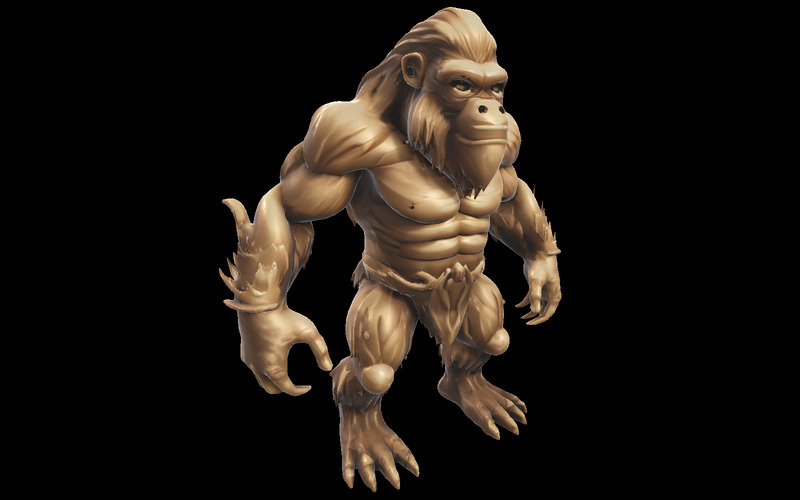 Primal Primates: Evolved Ape Character Collection 3D Model