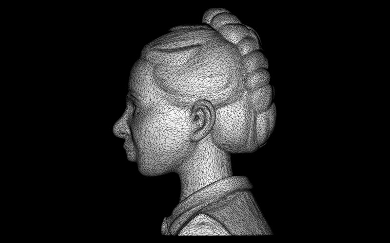 Retro-Futuristic Bust Neon Persona Free 3D Model