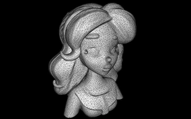 Enchanted Princess Decorative Bust Free 3D Model