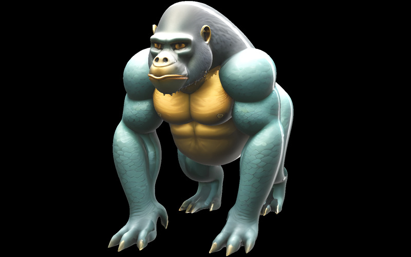 Primal Primates: Evolved Ape Character Collection 3D Model