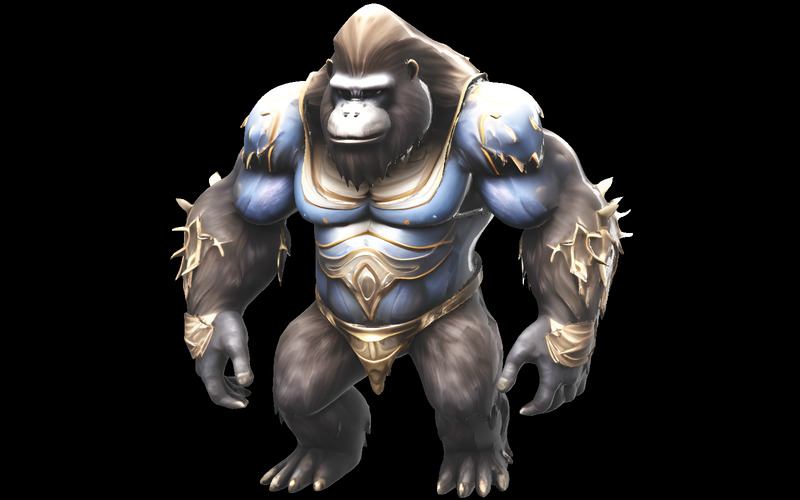 Primal Monarchs: Apex Primate Warriors Collection 3D Model
