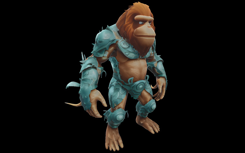 Primal Monarchs: Apex Primate Warriors Collection 3D Model