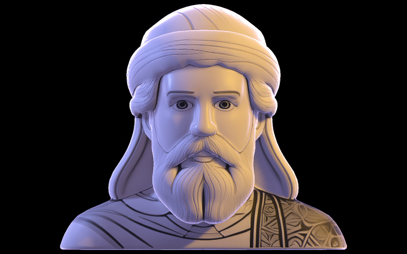 The Wise Turban Bust 3D Model #508362 - TemplateMonster